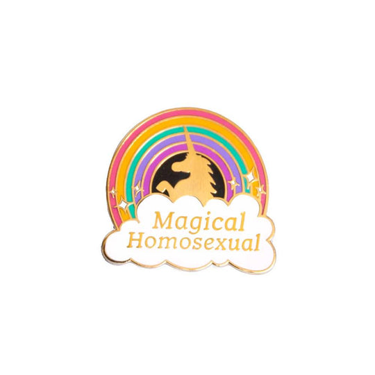 Magical Homosexual Lapel Pin - Gaypin' Guys at Adam's Nest